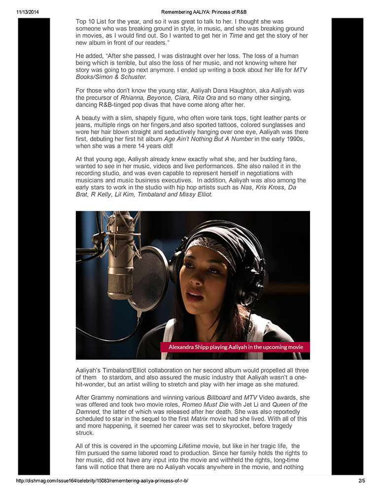 Remembering Aaliya The Princess of R&BDish Magazine – Diedre Johnson's ...